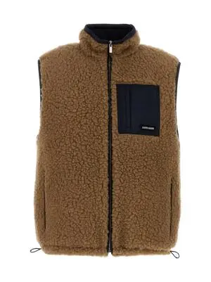 Miu Miu Fleece Vest - Brown