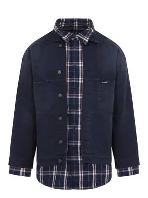 Balenciaga Patched Shirt Jacket - Blue