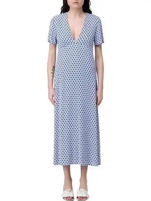 Max Mara Printed Silk Midi Dress - Multicolor