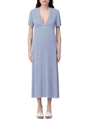 Max Mara Printed Silk Midi Dress - Multicolor