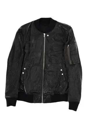 Rick Owens Bomber Jacket Classic Flight - Black
