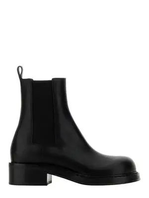 Bottega Veneta Leather Cliff Ankle Boots - Black
