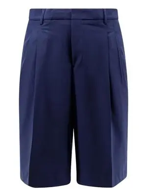 AMI Paris Virgin Wool Bermuda Shorts - Multicolor