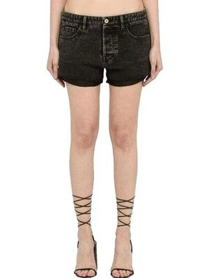 Miu Miu MIU MIU Cotton Denim Shorts Black