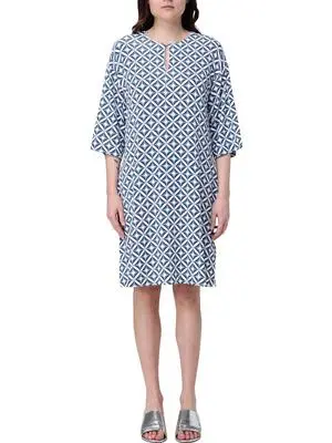 Max Mara Graphic Print Silk Mini Dress - Multicolor