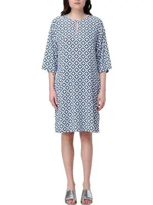 Max Mara Graphic Print Silk Mini Dress - Multicolor