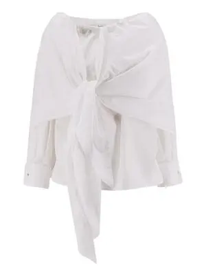 Max Mara MAX MARA Cotton Shirt With Knot Detail Multicolor