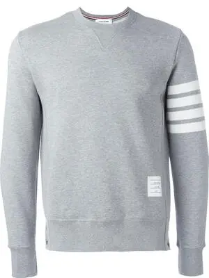 Thom Browne Cotton Crewneck Sweatshirt - Gray