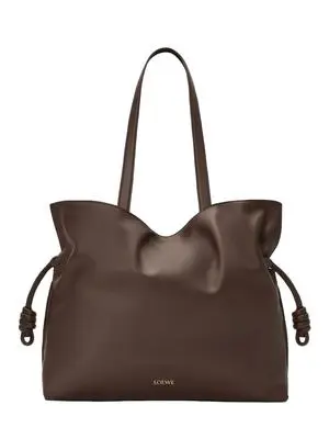 Loewe Flamenco Large Leather Clutch - Brown