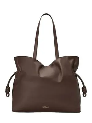 Loewe Flamenco Large Leather Clutch - Brown