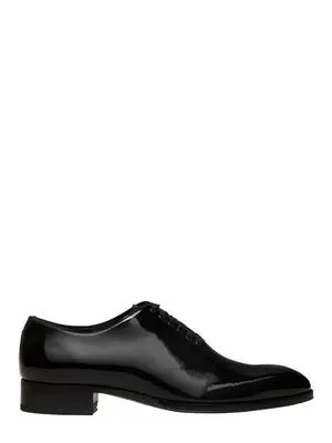 TOM FORD Patent Leather Oxford Shoes - Black