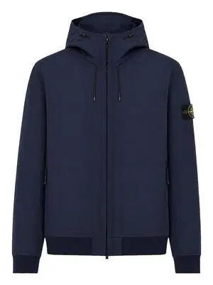 Stone Island Lightweight Hooded Jacket - Blue