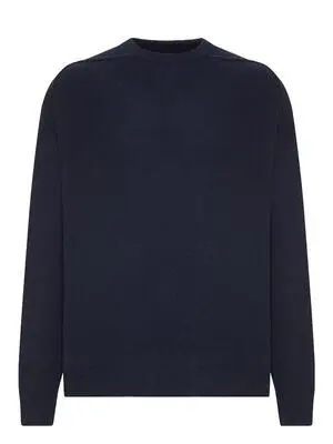 MAISON MARGIELA Virgin Wool Crewneck Sweater - Blue