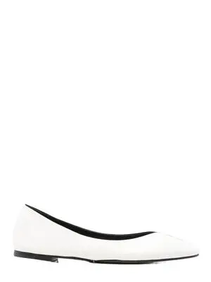 Jacquemus Les Ballerines Ovalo Leather Flats - White
