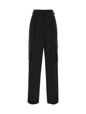 Herno Soft Wool Cargo Pants - Black