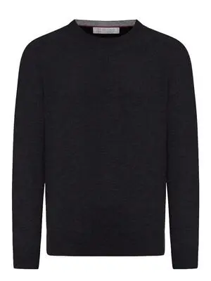 Brunello Cucinelli Essential Cashmere Sweater - Black