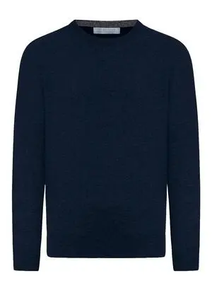 Brunello Cucinelli Essential Crew Neck Cashmere Sweater - Blue