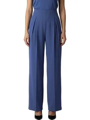 Max Mara Silk Palazzo Trousers - Blue