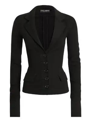 Dolce & Gabbana Stretch Wool Canvas Single-breasted Jacket - Multicolor