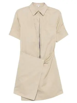 Loewe Cotton And Silk Mini Dress - Multicolor