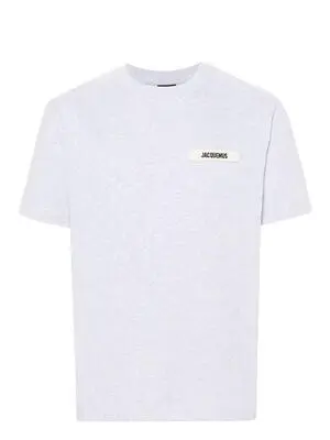 Jacquemus Le T-shirt Gros Grain In Cotton - Gray