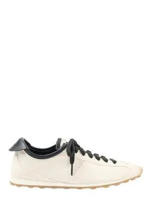 Jacquemus Canvas And Leather Low-top Sneakers - Cream