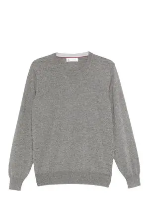 Brunello Cucinelli Cashmere Crew Neck Pullover - Gray