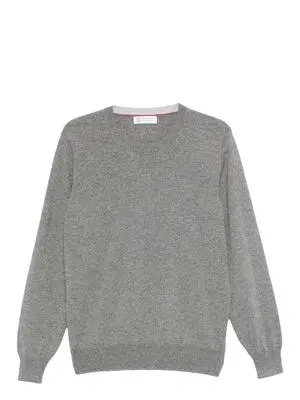 Brunello Cucinelli BRUNELLO CUCINELLI Cashmere Crew Neck Pullover Gray