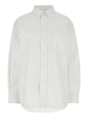 Bottega Veneta Cotton Oxford Shirt - White