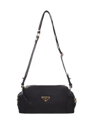 Prada Explore Bag In Re-nylon And Saffiano - Black