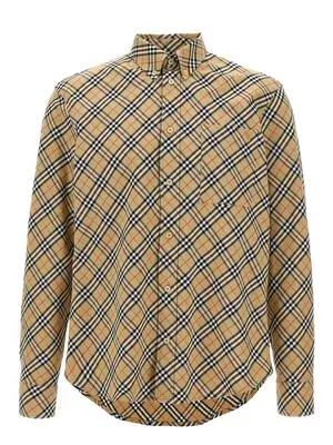 Burberry Check Shirt - Cream