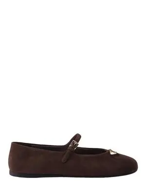 Prada Suede Ballerinas - Brown
