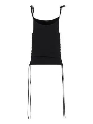 Balenciaga Lace-up Tank Top - Black