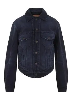 Balenciaga Denim Trucker Jacket - Blue
