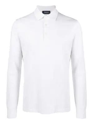 Herno Long Sleeve Polo Shirt - White