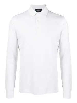 Herno Long Sleeve Polo Shirt - White