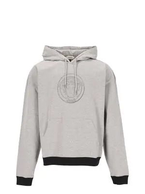 Versace VERSACE Cotton Jersey Hoodie With Medusa Logo Print Gray