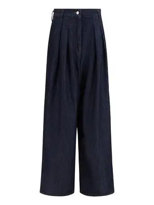 Dries Van Noten Wide-leg Jeans With Pleats - Blue