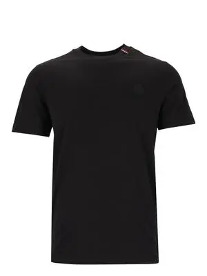 Moncler Short-sleeved T-shirt With Striped Details - Black
