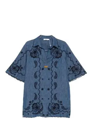Zimmermann Aster Denim Mini Dress - Multicolor