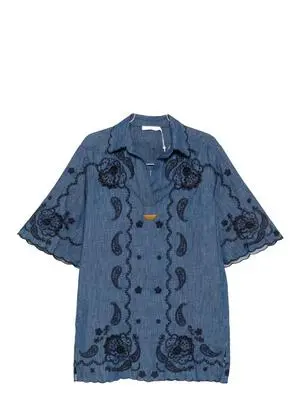 Zimmermann Aster Denim Mini Dress - Multicolor