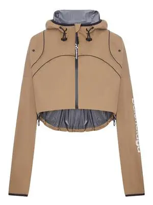 Balenciaga Techwear Cropped Jacket - Brown