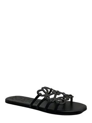 Loewe Paula's Ibiza Petal Anagram Leather Slides Multicolor