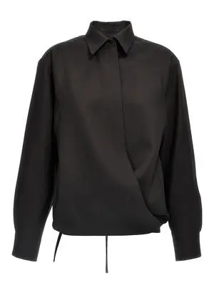 Valentino Garavani Techno Light Wool Shirt - Black