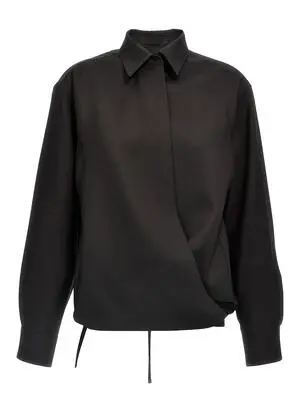 Valentino Garavani Techno Light Wool Shirt - Black