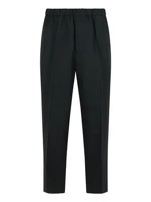 JIL SANDER Wool Pants - Black