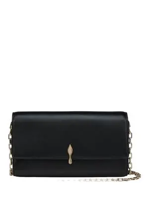 CHRISTIAN LOUBOUTIN Bettina Chain Wallet Bag In Nappa - Black