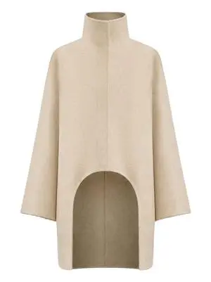 Alaïa Asymmetrical Cashmere Coat - Cream