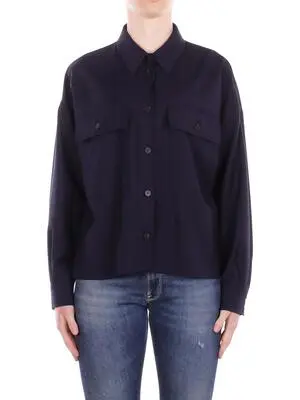 Max Mara Mulino Virgin Wool Overshirt - Blue