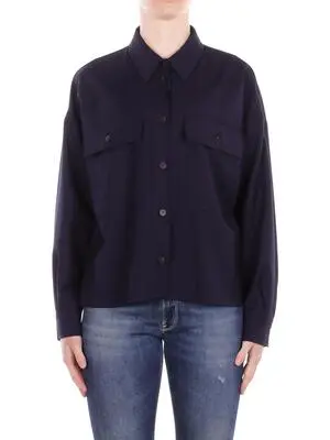 Max Mara Mulino Virgin Wool Overshirt - Blue